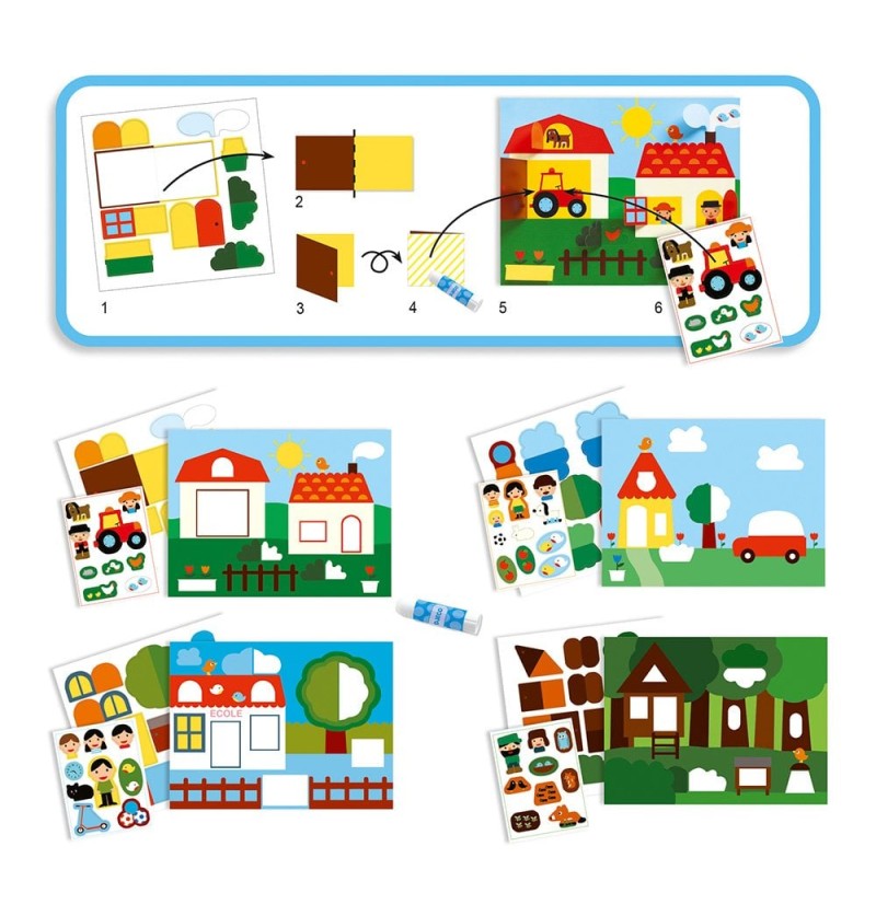 CACHE-CACHE - ACTIVITÉ DE PLIAGES ET COLLAGES