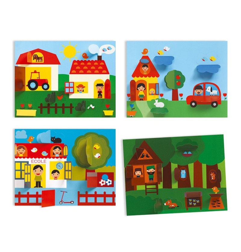 CACHE-CACHE - ACTIVITÉ DE PLIAGES ET COLLAGES